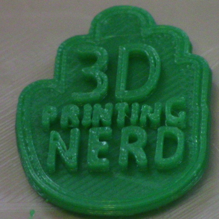 3D Printable 3D Printing Nerd Creator Pin by Larry Milam