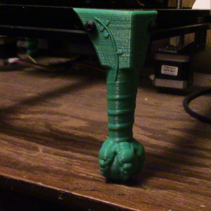3D Printable Spherical clawfoot for tronxy X3/X3A by Larry Milam