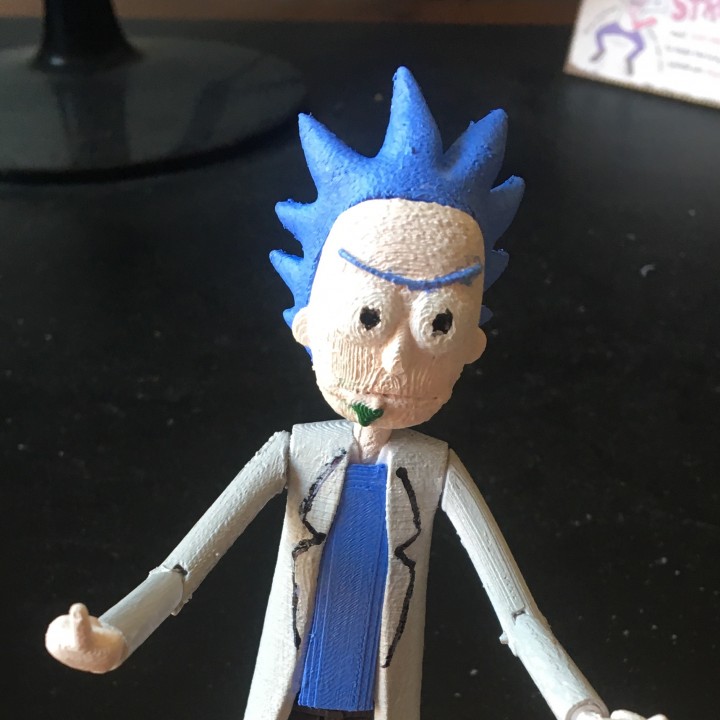 3D Print of Rick Action Figure (Rick and Morty) by StealthAU