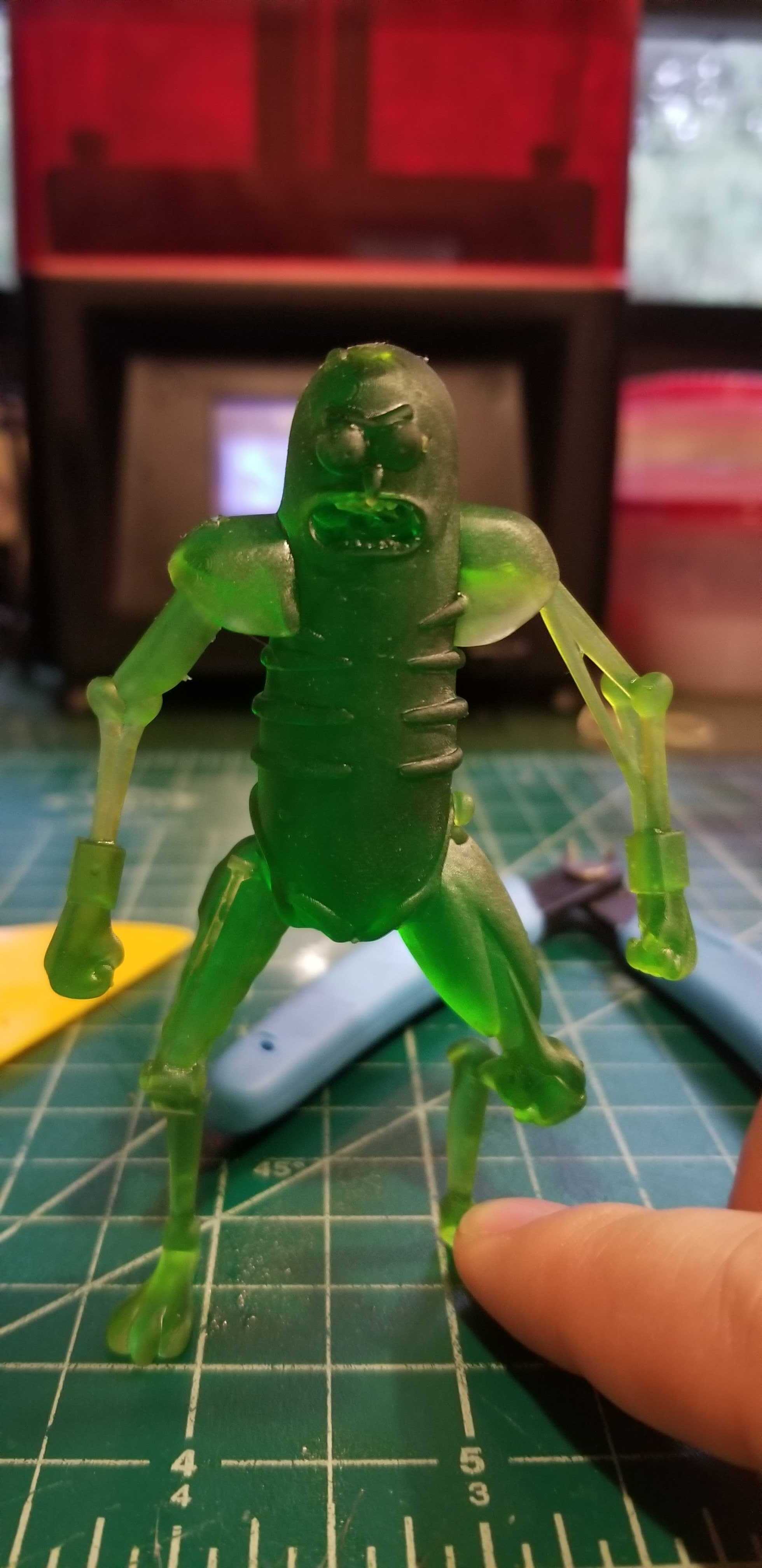 3D Printable Rat Warrior Pickle Rick by Terence King