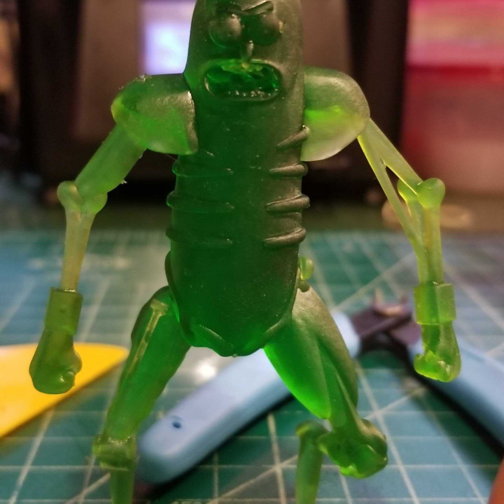 3D Print of Rat Warrior Pickle Rick by Tabby King