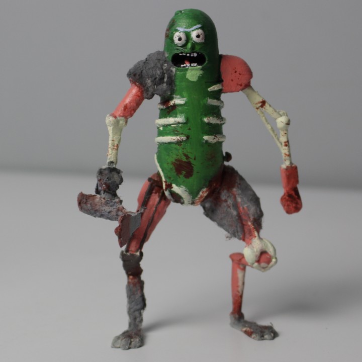 3D Print of Rat Warrior Pickle Rick by Dymo