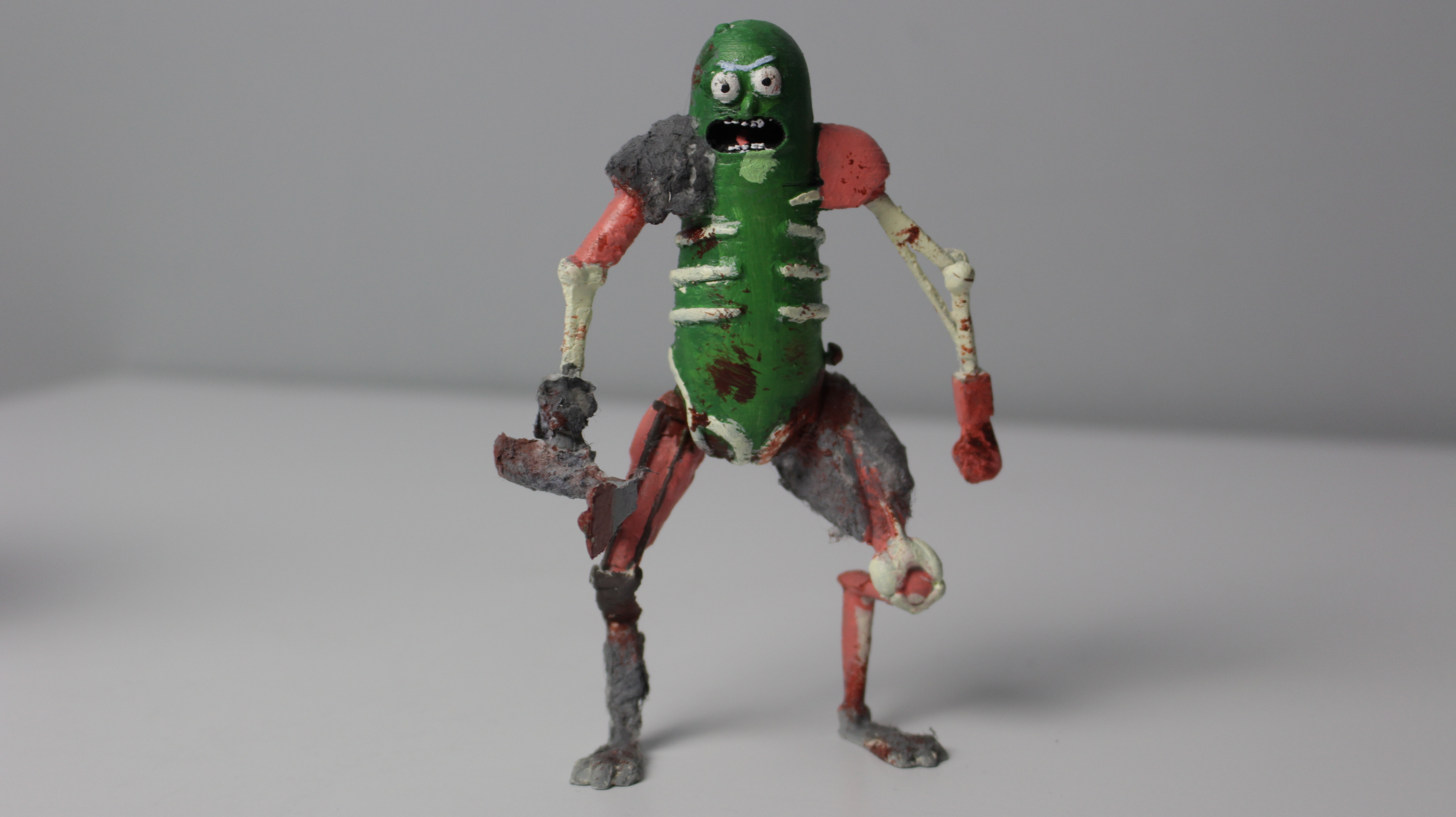 3D Printable Rat Warrior Pickle Rick by Terence King