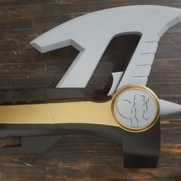 3D Printable Black Ranger Power Axe by Israel Oliveira