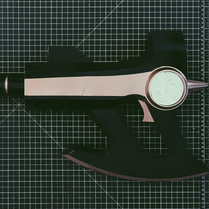 3D Printable Black Ranger Power Axe by Israel Oliveira