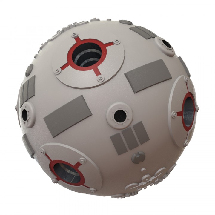 3D Printable Star Wars Training Droid with Custom Base by Raleigh Shade