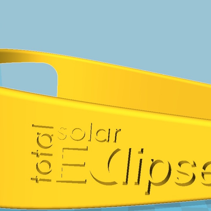 3D Printable Solar Eclipse Sunglasses by Jack Hydrazine