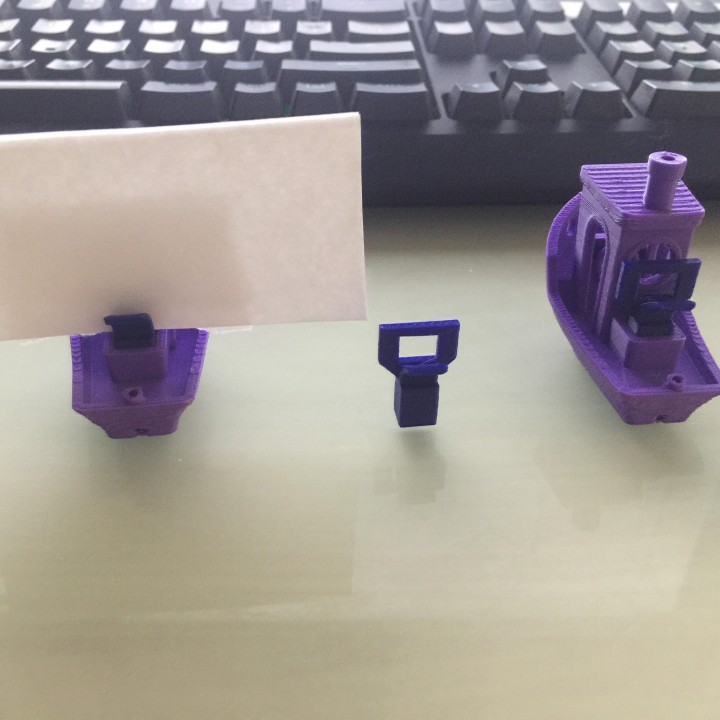 3D Printable Benchy Label Holder by Mike Valstar