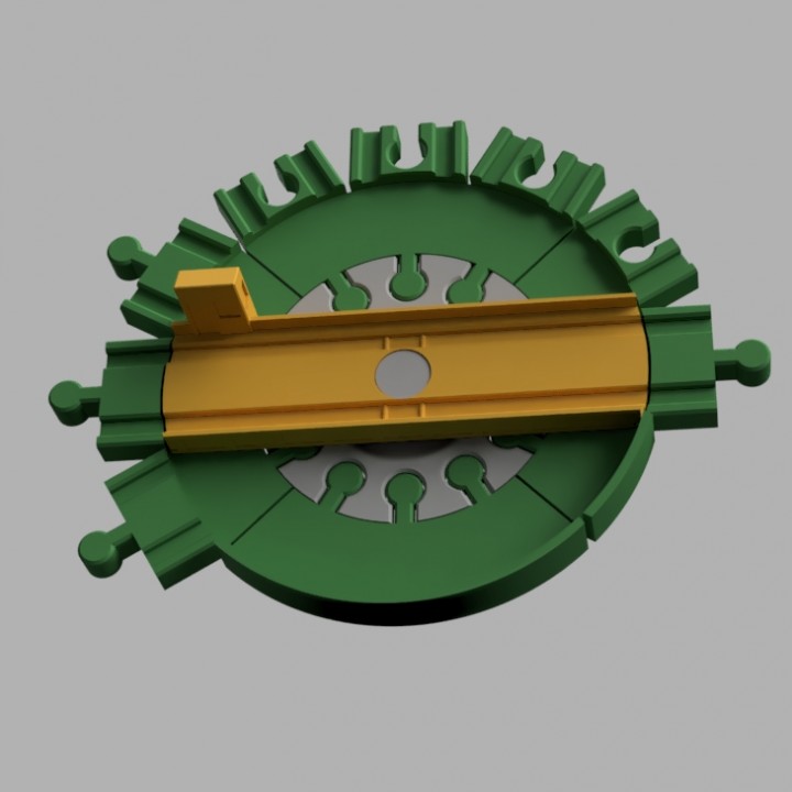 3D Printable Brio Compatible Turntable - Minor Mods by MixedGears