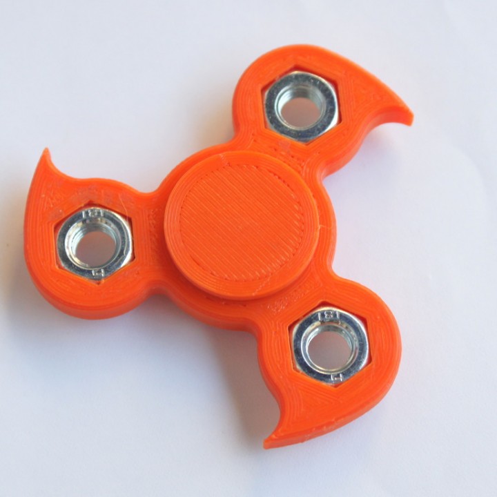 3D Printable Fidget Spinner with M8 nuts by MixedGears
