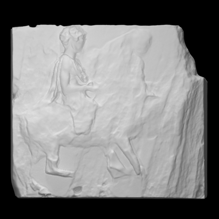 3D Printable Parthenon Frieze _ South IV, 10-11 by Scan The World