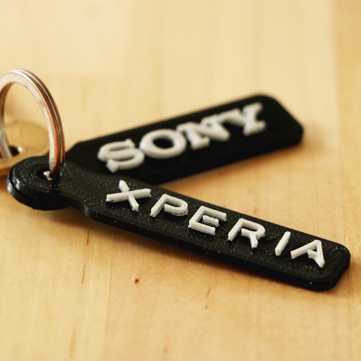 3D Printable Sony Xperia Keychain by Clement C.