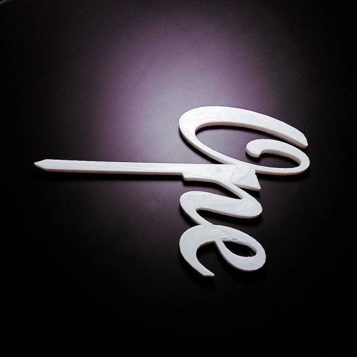 3D Printable One Cake Topper by Jonathan Maxwell