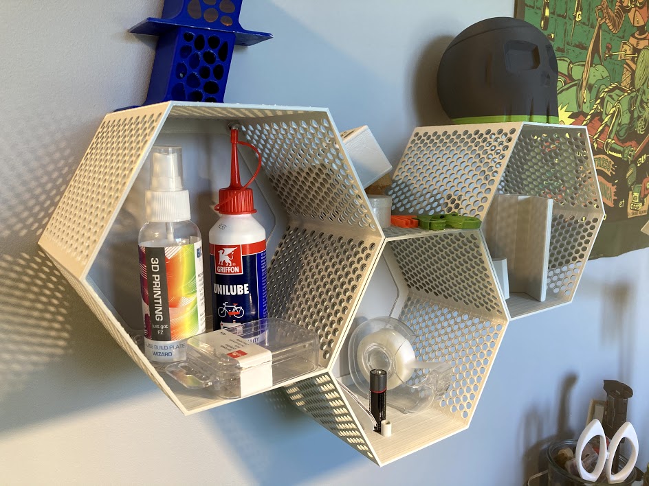 3D Print of Hexagon fractal shelf by guillaumec