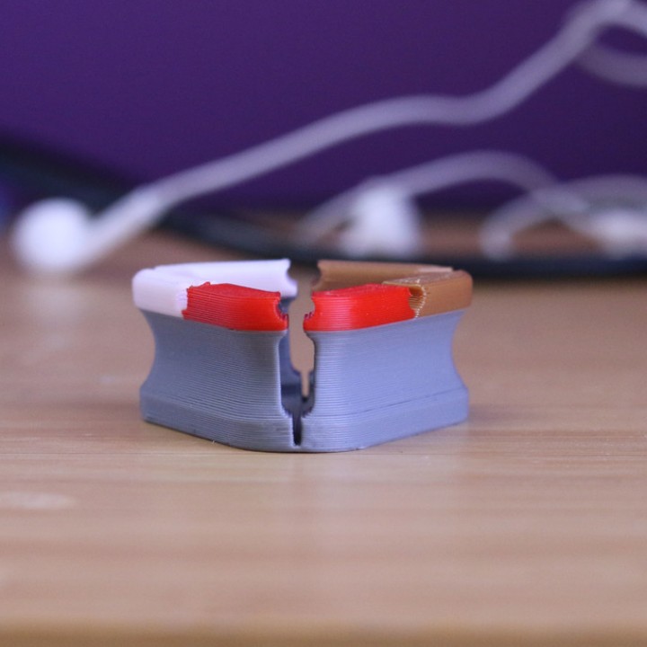 3D Printable Multi-Color Earbud Case by Mosaic Manufacturing