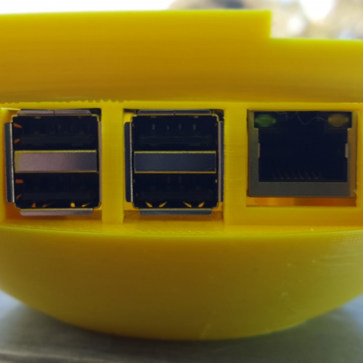 3D Printable Pacman raspberry pi enclosure case by Darren Furniss