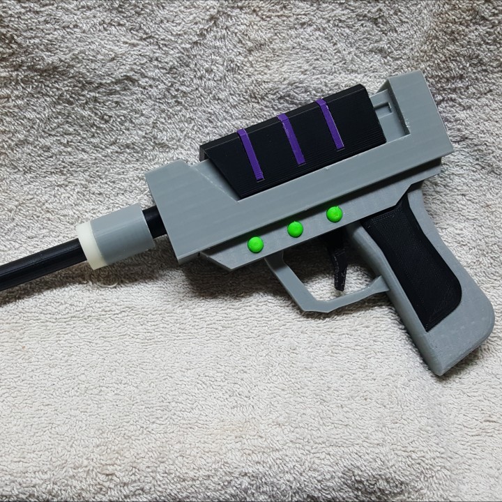 3D Printable Rick And Morty Laser Pistol by Terence King