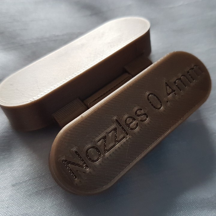 3D Printable Hinged Spare Nozzle Case by Martin