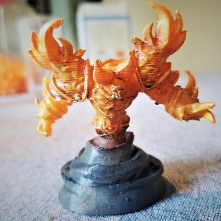 3D Printable Fire Elemental by Cody Raskin