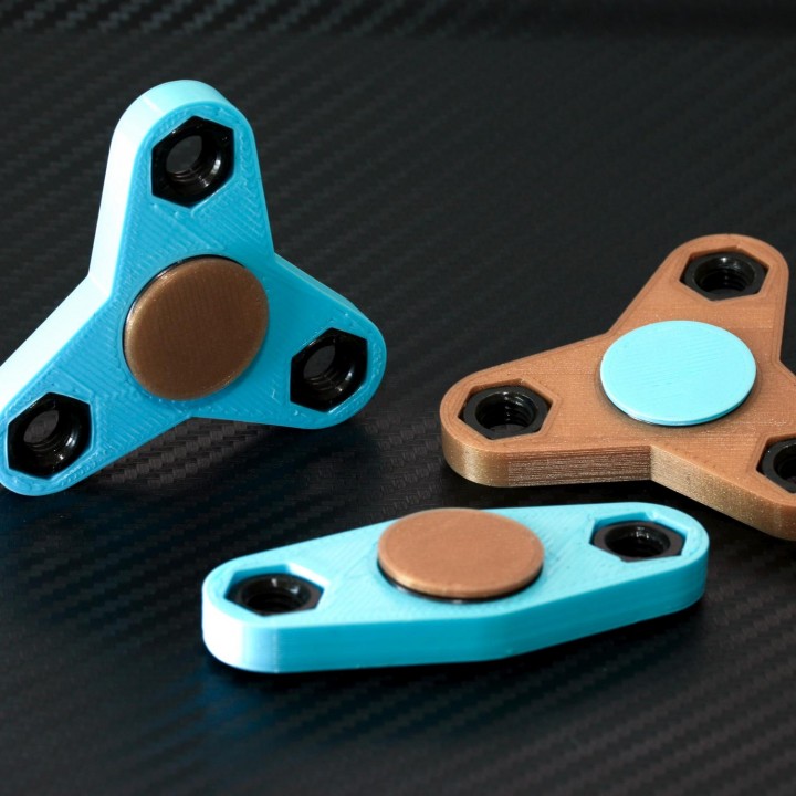 3D Printable Customizable Fidget Spinner - Nuts, Coins or Bearings as ...