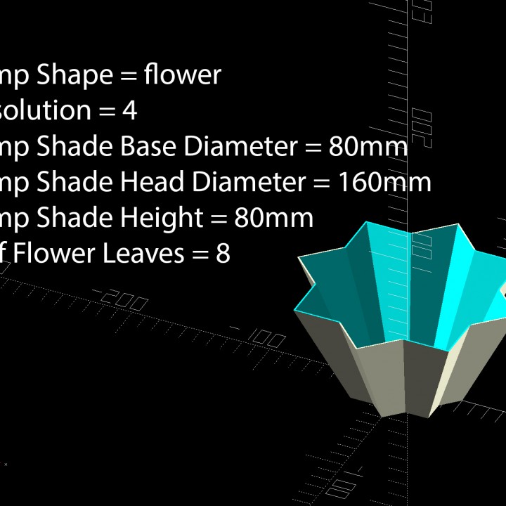 3D Printable Customizable Lamp Shade by Dennis Hofmann