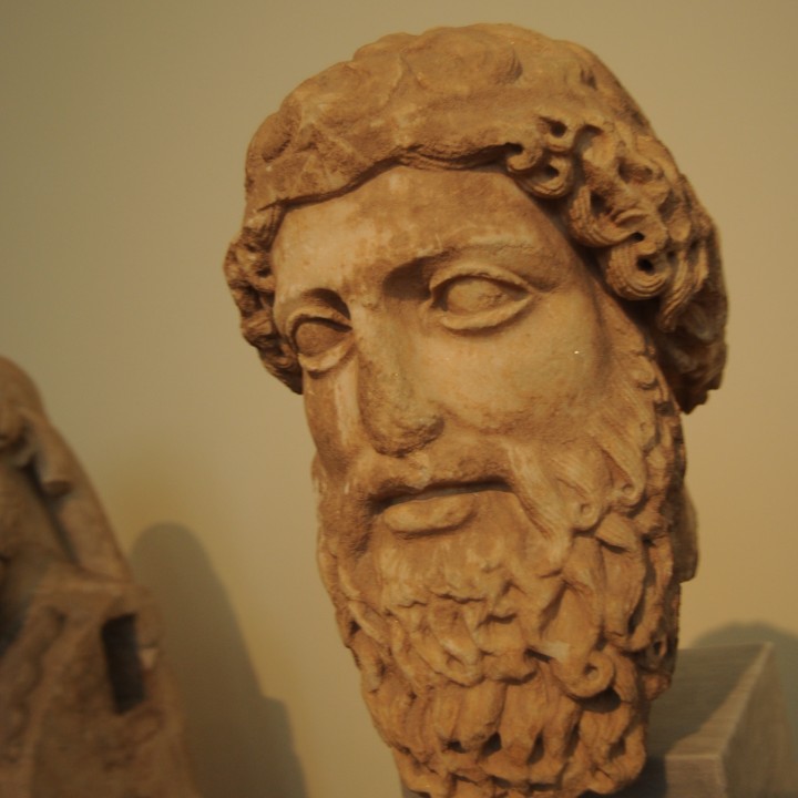 3D Printable Head of a bearded god by Scan The World