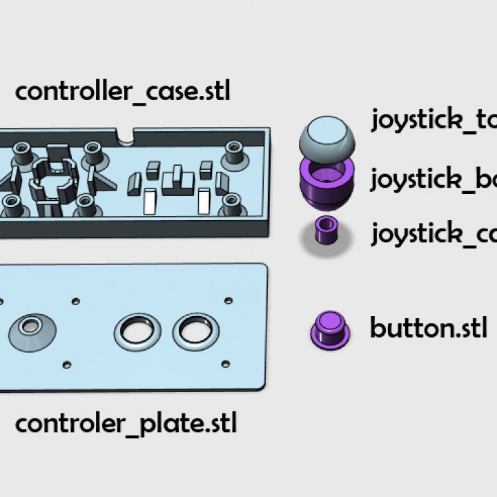 3D Printable Arduino Arcade Bartop by Fernando Jerez