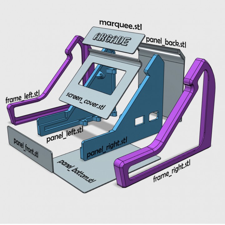 3D Printable Arduino Arcade Bartop by Fernando Jerez