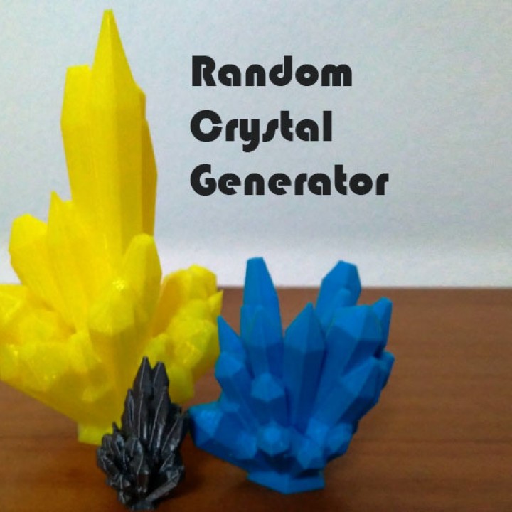 3D Printable Random Crystal Generator by Fernando Jerez