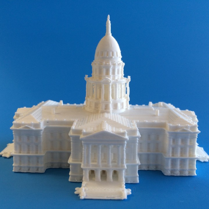 3D Printable Capitol of Colorado, USA by MiniWorld3D