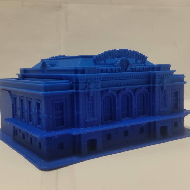 3D Printable Union Station - Denver by MiniWorld3D