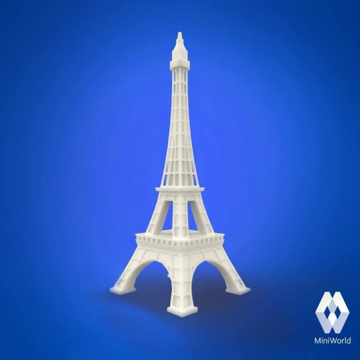 3D Printable Eiffel Tower - Paris by MiniWorld3D