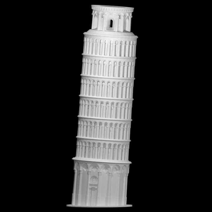 3D Printable Leaning Tower of Pisa - Italy by MiniWorld3D