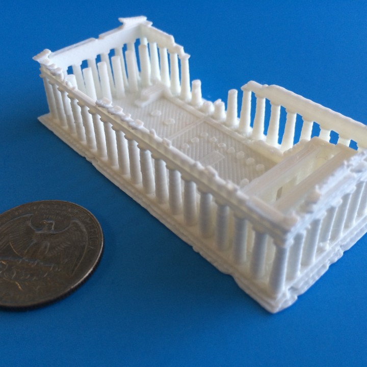 3D Printable Parthenon - Greece (Ruins) by MiniWorld3D