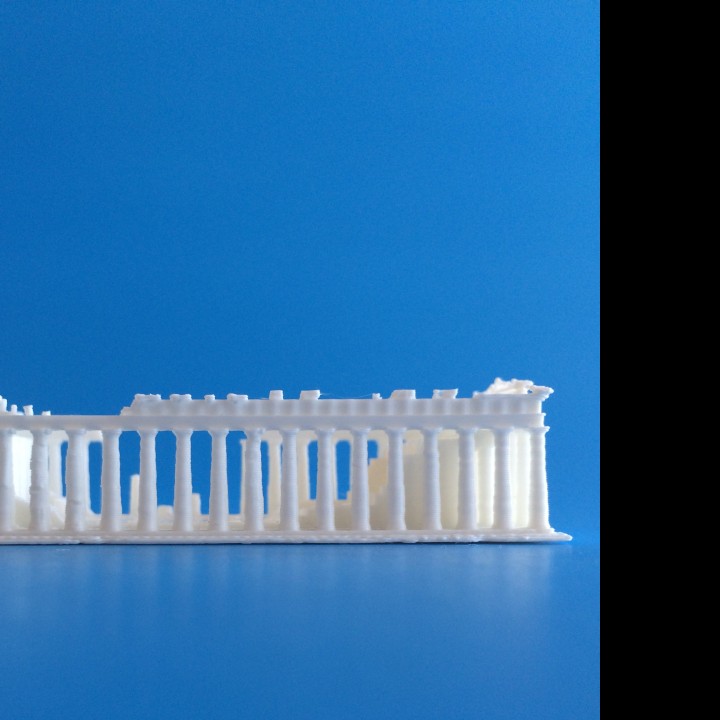 3D Printable Parthenon - Greece (Ruins) by MiniWorld3D