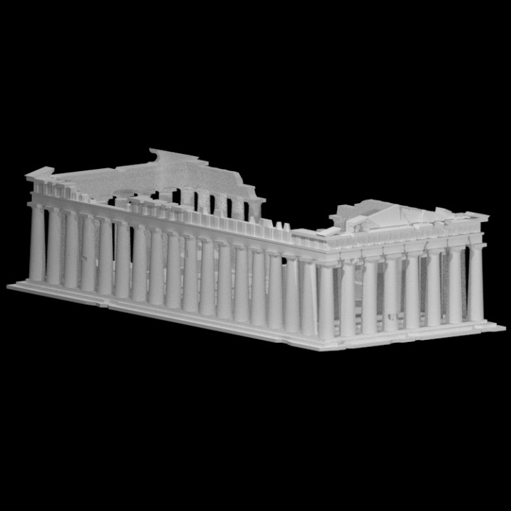 3D Printable Parthenon - Greece (Ruins) by MiniWorld3D