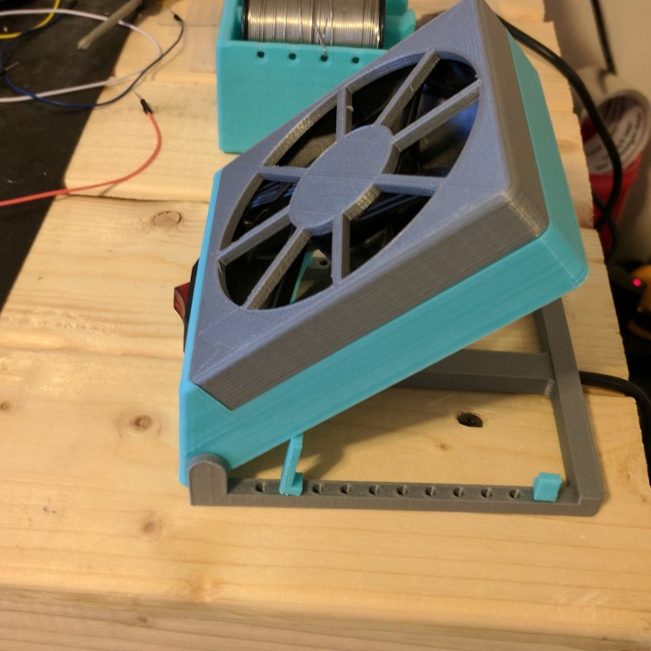 3D Printable Soldering Fan by Kenny Haynie