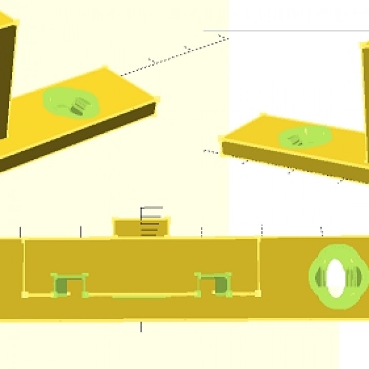 3D Printable indaux drawer bracket v20170828 by Bin Merc