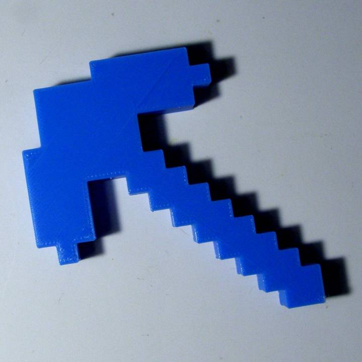3D Printable Minecraft pickaxe by Vnua