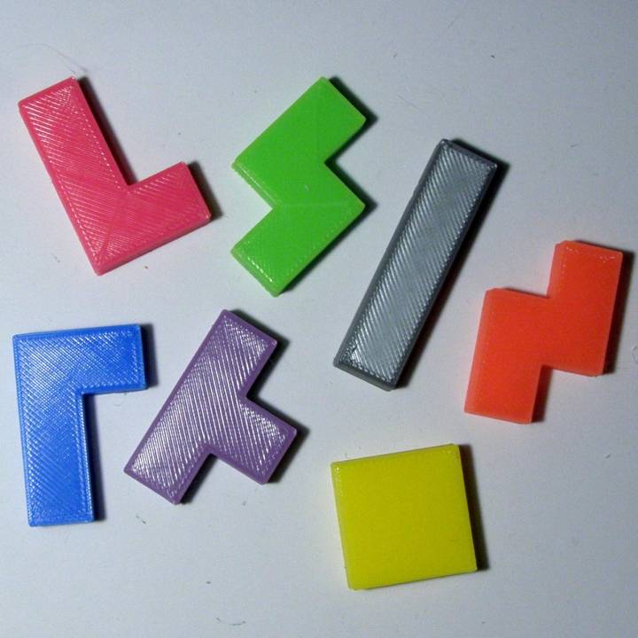 3D Printable Tetris pieces by Vnua