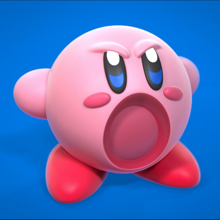 3D Printable Kirby Inhale by Kyle Parsons