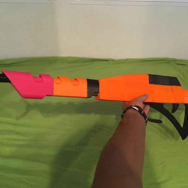 3D Printable Rick and Morty Laser Rifle by Nikolaos Kalogeropoulos