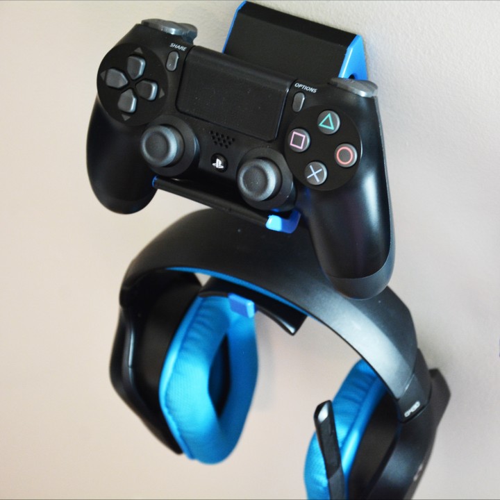 3D Printable Controller Shelf (Wall-mounted) by Duncan Smith