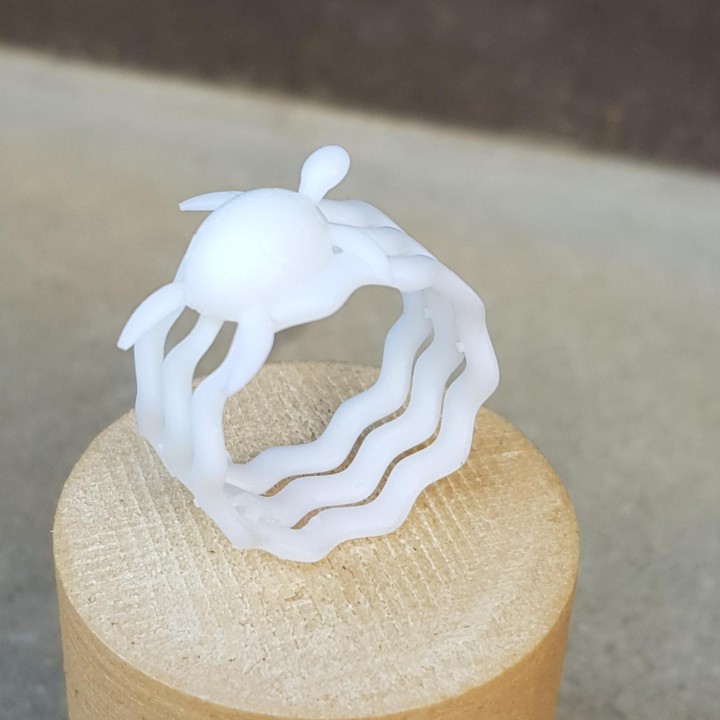 3D Printable Turtle Ring by Nicole Ang Rong Chen
