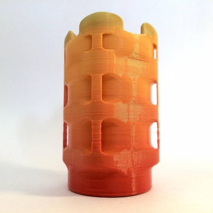 3D Printable Cubed round vase by toth zoltan