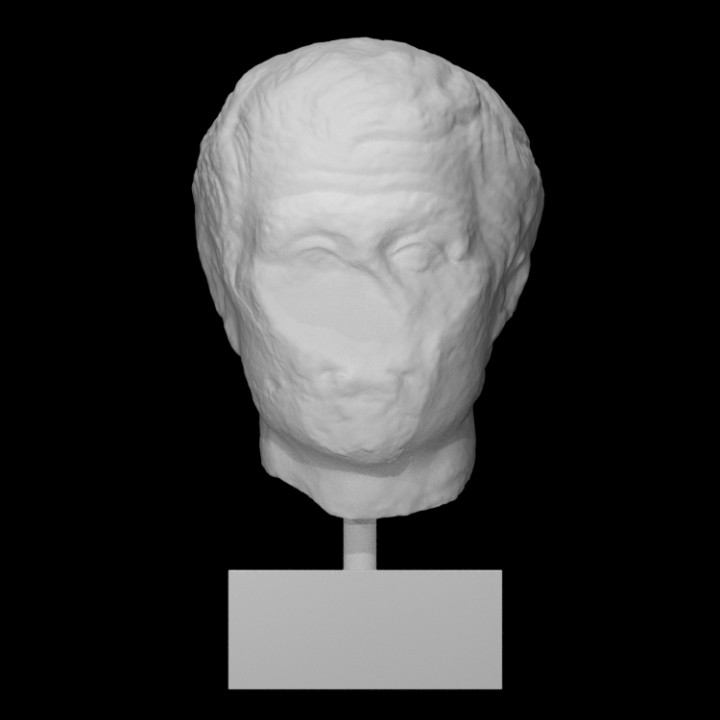 3D Printable Portrait head of the poet Menander by Scan The World