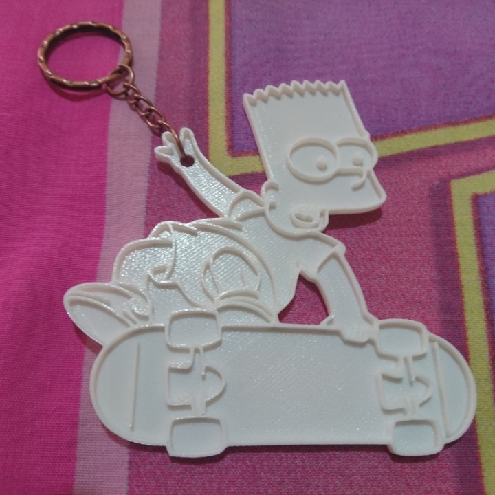 3D Printable bart keychain lithophane by Raul