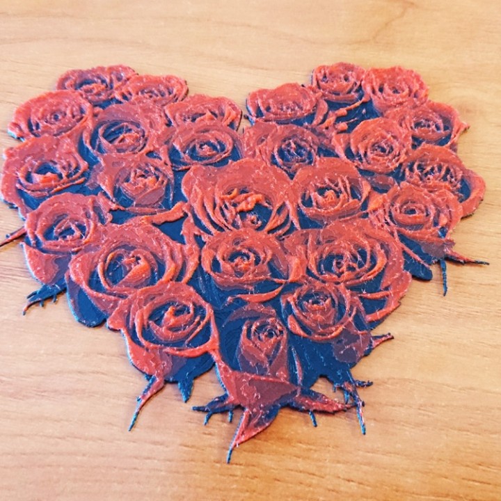 3D Printable DRAWING 3D Roses by Raul