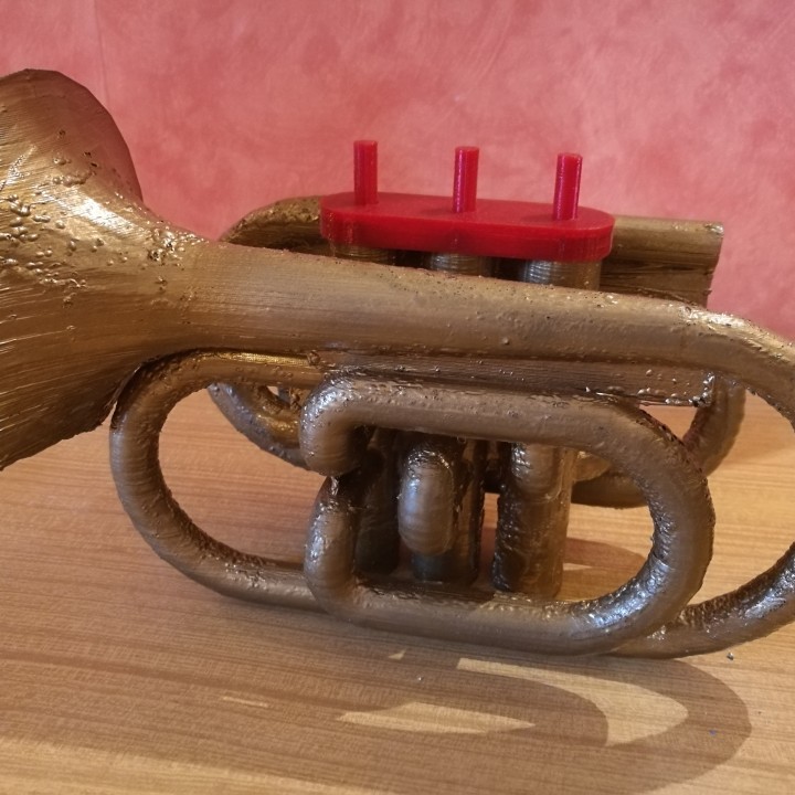 3D Printable 1 print Pocket Trumpet by Maxime