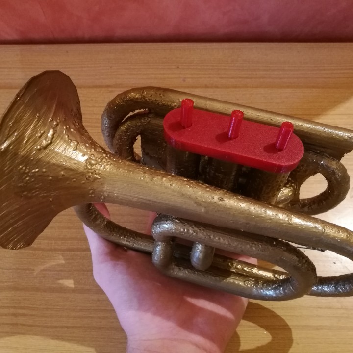 3D Printable 1 print Pocket Trumpet by Maxime